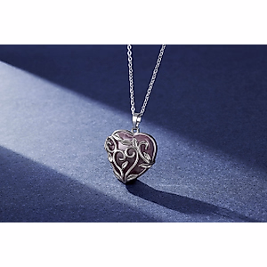 Jovivi Natural Amethyst Crystals Necklace for Women Flower Leaf Wire Wrapped Healing Crystal Heart Gemstone Pendant Necklace Natural Stone Reiki Quartz Jewelry Mothers Day Gifts