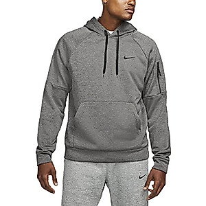 Nike Men's Therma Pullover Fitness Hoodie Carbon Heather/Black