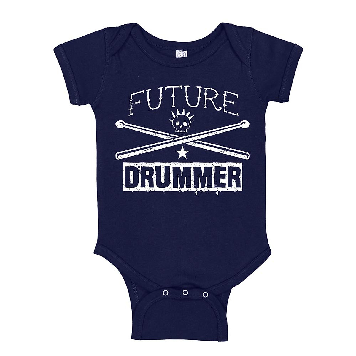 The Shirt Den Future Drummer Baby Bodysuit Infant One Piece 6 mo Navy Blue