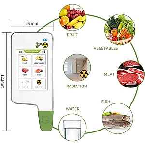 Home Kitchen Nitrate Tester, 6 in 1 Counter Pesticide Residue Detector, Nitrate Tester Fruit Vegetable Meat, Nitrate Tester Geiger Counter dosimeter