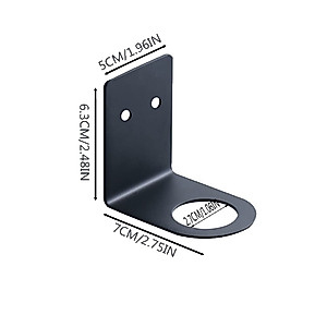 BiJun Soap Bottle Dispenser Holder Wall Mounted, Hand Pump Bottles Dispenser Stand Hanging Rack Shampoo Standing Shelf Storage Holder Bracket for Bathroom Kitchen (Black 2 Pack)