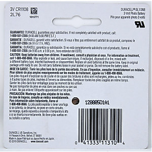 Duracell Photo Battery 3 V Model No. 1/3n Carded (Pack of 4)