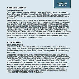 Amazon Brand – Wag Wet Dog Food Cups, Chicken & Beef in Gravy Variety Pack, 3.5oz, 12 pack