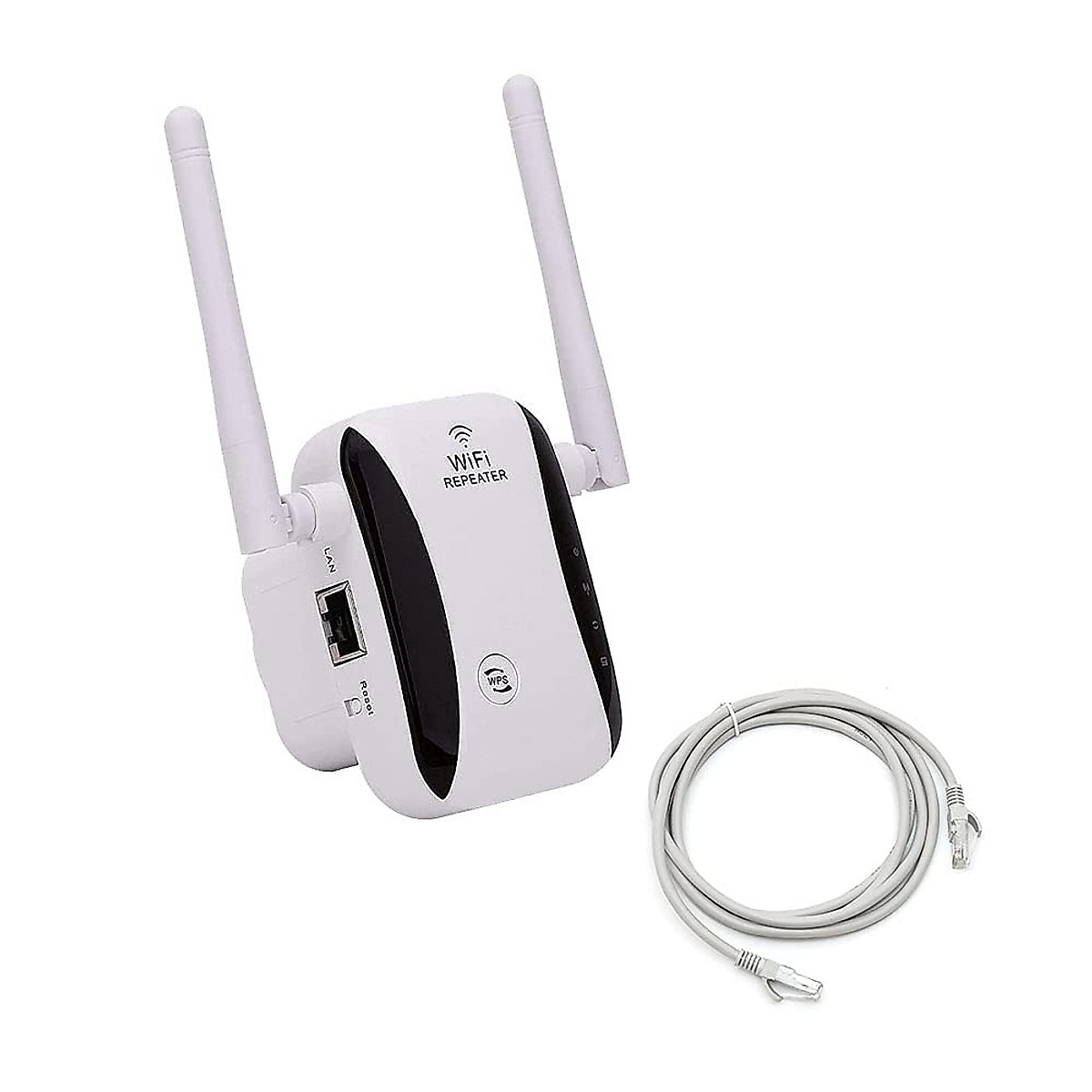 Booster WiFi Range Extender, WiFi Repeater Up to 300 Mbps, Internet Signal Booster 2.4G Network with Integrated Antennas LAN Port, Wireless Router Signal Booster Amplifier Supports Repeater/AP