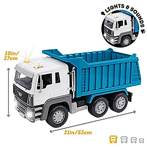 Driven by Battat – Large Toy Dump Truck for Kids – Toy Construction Vehicle – Lights & Sounds – Movable Parts – 3 Years + – Standard Dump Truck