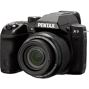 Pentax X-5 Digital Camera with 26x Optical Zoom and 3" LCD (Black)