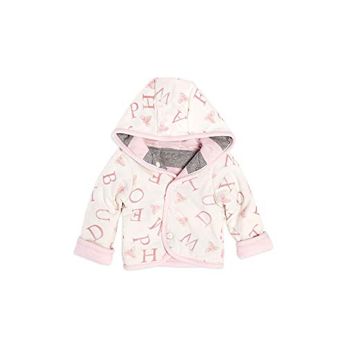 Burt's Bees Baby baby girls Sweatshirts, Lightweight Zip-up Jackets & Coats, Organic Cotton Hooded Sweatshirt, Blossom Abc, 6 Months US