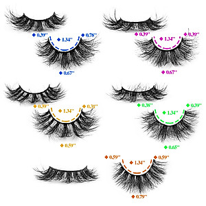 Geeneiya Mink Lashes Fluffy 5 Pairs Eyelashes Wispy Natural Look Eye Lashes Pack 8D Fluffy Dramatic False Lashes Luxury Volume Strip Fake Eyelashes 5 Styles