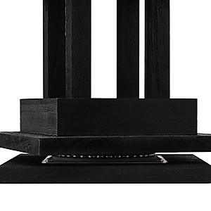 Ikee Design 36 Hooks Wood Rotating Keychain Holder Display Stand,3 Tier Jewelry Display Tree Stand,Bracelet Holder, Earring Rack for Vendors and Selling, Black Color