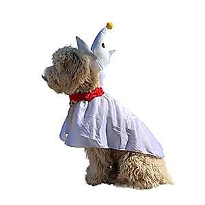 ComfyCamper Dog Ghost Costume for Small Medium and Large Dogs Puppies and Cats, Medium, White