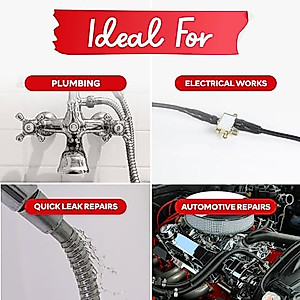 XFasten Self Fusing Silicone Tape for Plumbing Clear 1" X 36-Foot Non-Adhesive Leak Seal Tape Waterproof, Silicone Grip Tape, Rubber Tape Thick for Pipe, Hose Repair Tape, Stop Leak Tape