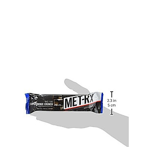MET-Rx Big 100 Protein Bar, Meal Replacement Bar, 32G Protein, Super Cookie Crunch, 9 Bars (Pack of 1)