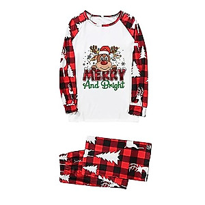 family matching christmas pajamas set womens pajama christmas pajamas women set funny 3d printed festival party long sleeve graphic mens flannel pajamas set western tops for women sweatshirt tops