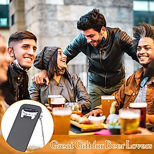 30 Pieces Stainless Steel Flat Bottle Opener Groomsmen Wallet Beer Bottle Opener for Kitchen, Bar, Restaurant, Wedding Bridesmaid Favor, Black