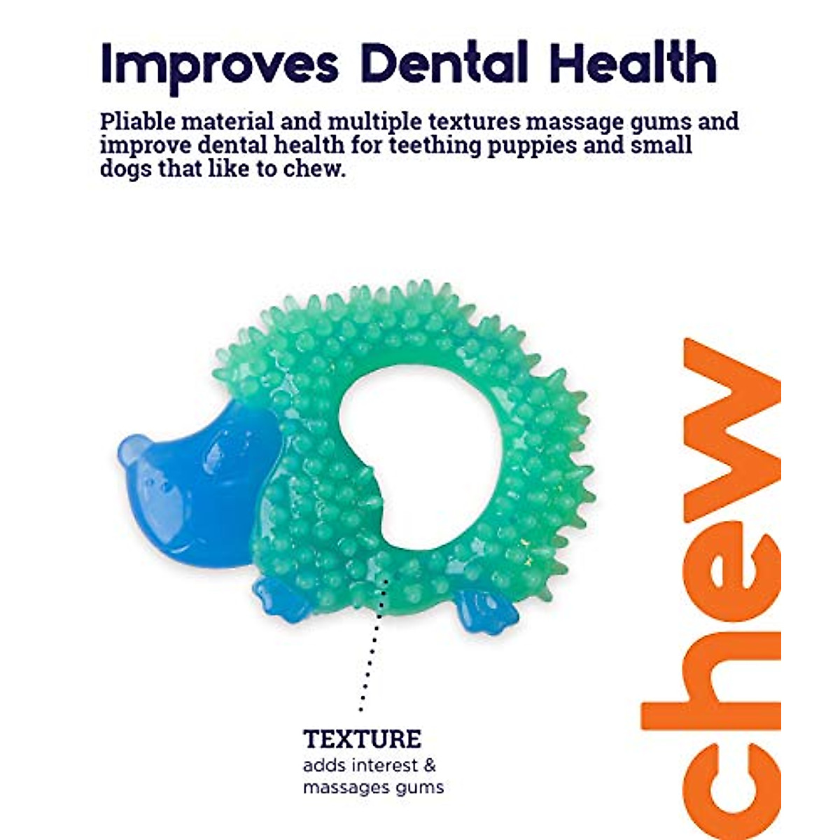 Petstages Cutie Chewies Hedgehog Dog Chew Toy