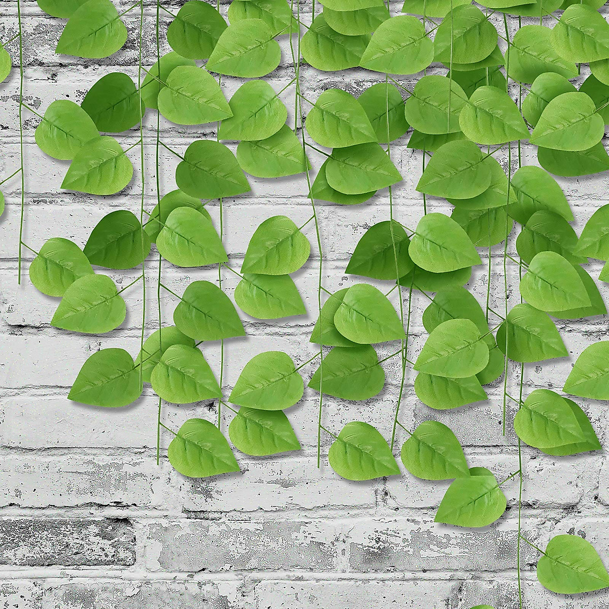 Yatim 94-Ft 12 Pack Artificial Ivy Leaf Garland Plants Vine Hanging Wedding Garland Fake Foliage Flowers Home Kitchen Garden Office Wedding Wall Decor