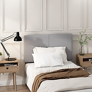 Furinno Roanne Upholstered Headboard, Twin, Glacier