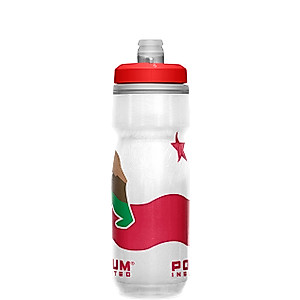 CamelBak Podium Chill Insulated Bike Water Bottle - Easy Squeeze Bottle - Fits Most Bike Cages - 21oz, California