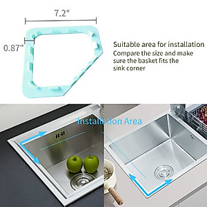 Triangle Tri-Holder Filter,Filter with 200 pcs Sink Strainer Bag Multipurpose RV WashBasin Garbage for Kitchen Food Waste Leftover Garbage