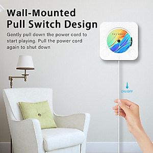 ZYOKATA CD Player Portable with Bluetooth 5.1 Desktop Music CD Player with Remote Control, Boombox, FM Radio, LED Screen, Support AUX/USB Headphone Jack for Home