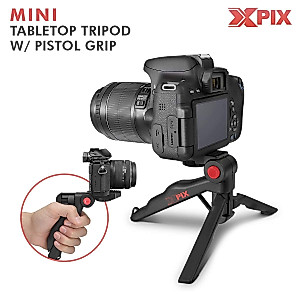 Zoom H1n 2-Input / 2-Track Portable Handy Recorder with Onboard X/Y Microphone (Blue) + Xpix Professional Lavalier Microphone, Stereo Headphones, 32GB SD Card, AAA Batteries & Charger & Accessories