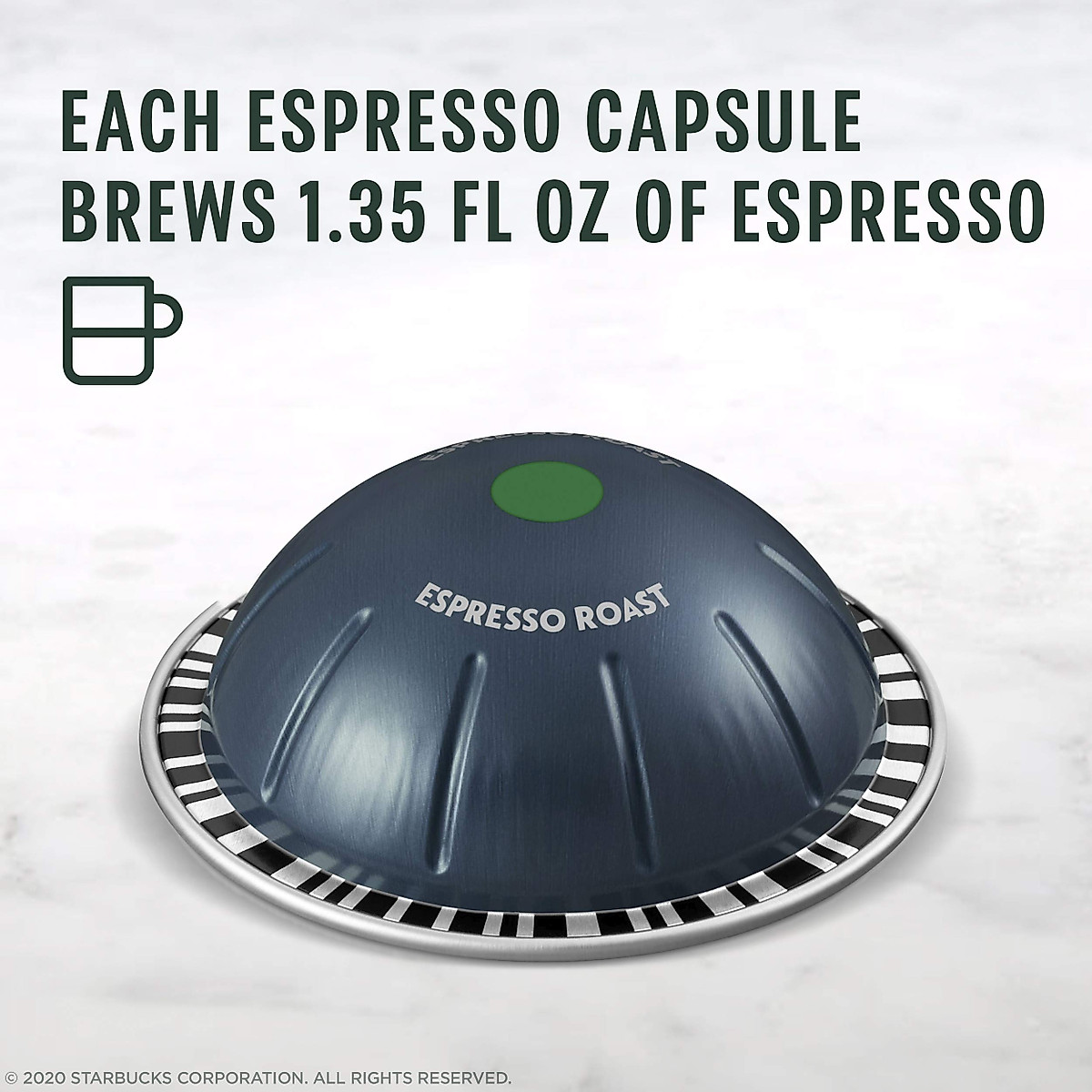 Starbucks by Nespresso Dark Roast Espresso (50-count single serve capsules, compatible with Nespresso Vertuo Line System)