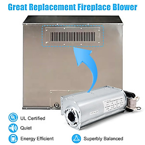 Grillfired GFB100 Fireplace Blower Fan for Pleasant Hearth Vent Free Ventless Gas Fireplace Stove, GFB100 Vent-Free Fireplace Blower for Pleasant Hearth VFF-PH32DR VFF-PH26D VFF-PH32LP VFF2 PH32DRB