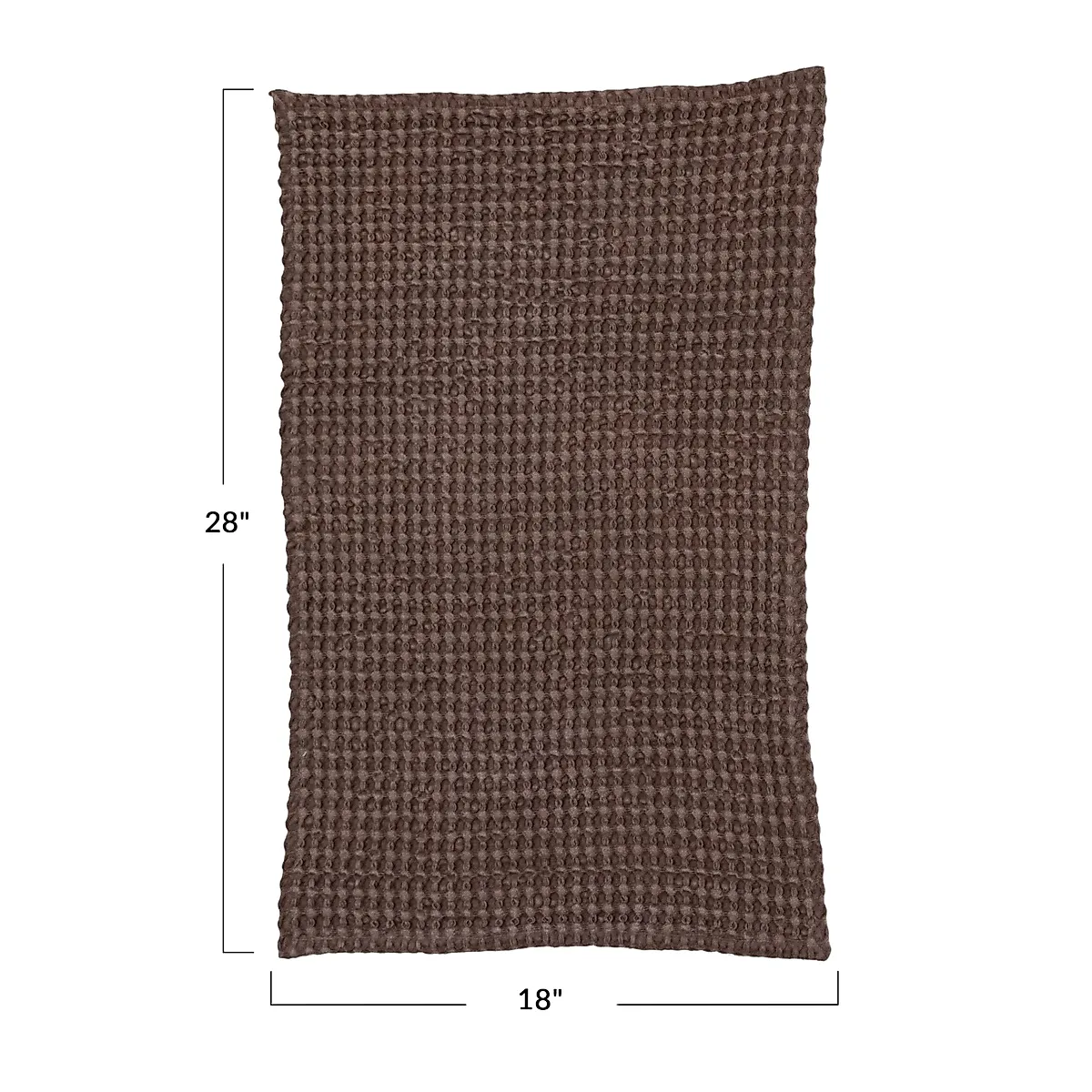 Bloomingville Cotton Waffle Weave, Brown Tea Towel, Purple
