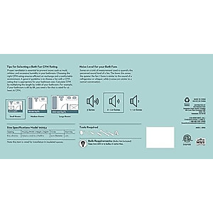 Good Housekeeping 90054z Yorkshire Decorative Bathroom Ventilation Exhaust Fan and Light, Medium, Matte Black