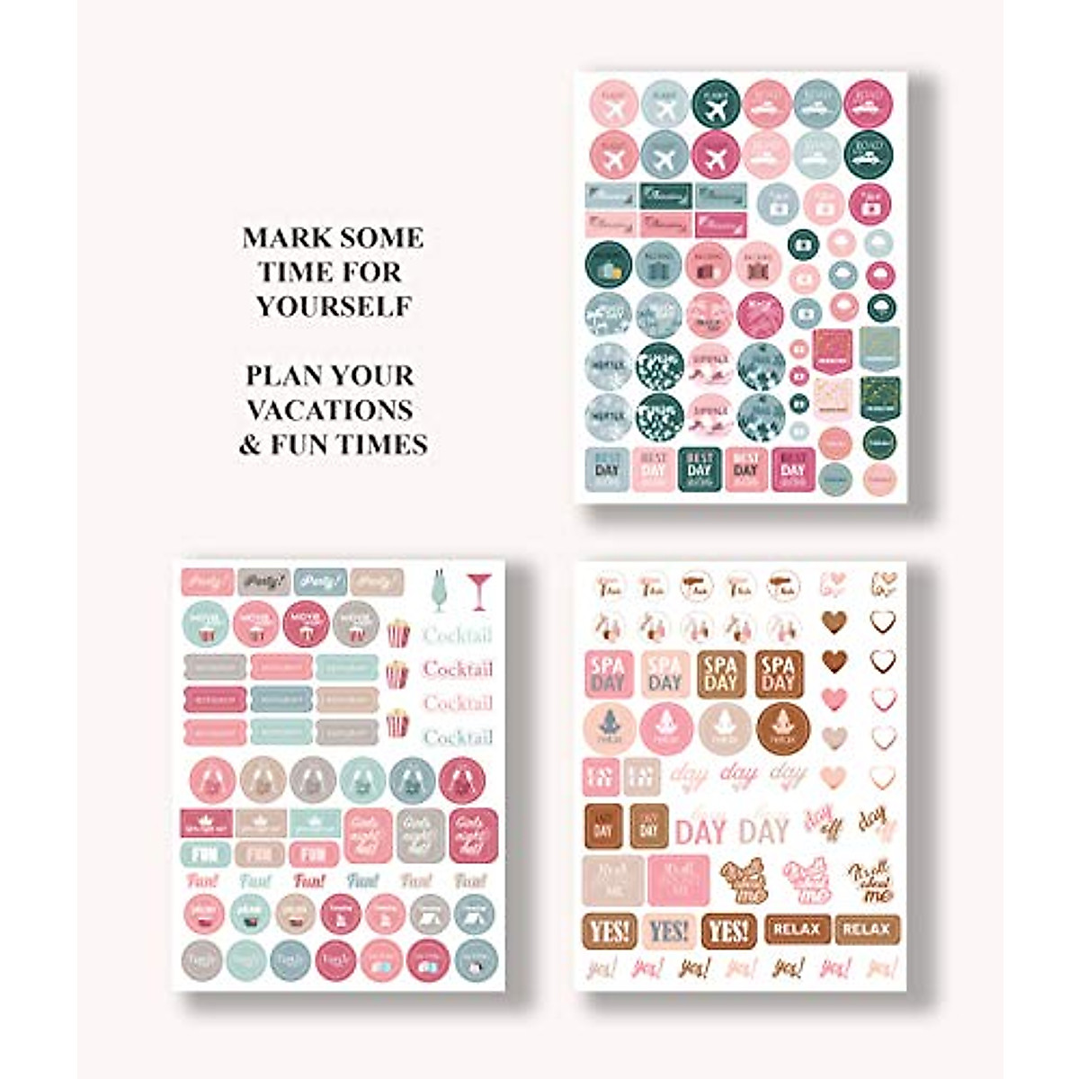 Planner Stickers 1000+ Scrapbook Stickers – Inspirational and Motivational Journal Stickers - Planner Accessories and Stickers for Planners Pack and Calendar Stickers for Adults Planner