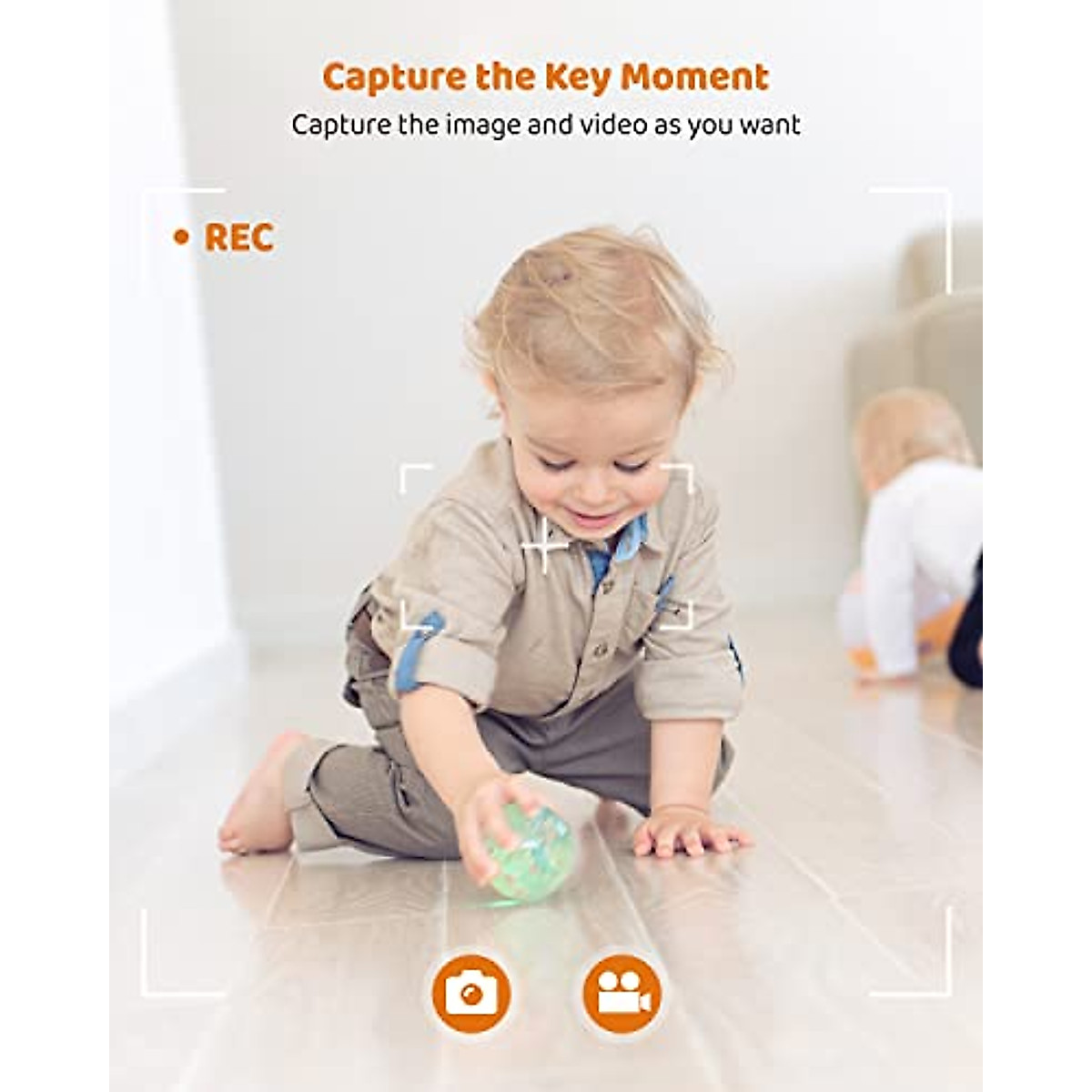 Codnida Baby Monitor with Camera and Audio,Video Baby Monitor with 5" Color Display,1080P Baby Camera,VOX Mode,4X Zoom,1000ft Transmission,Lullabies