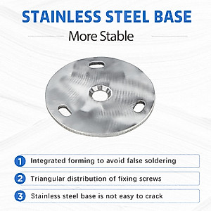 YOLENY Swimming Pool Ladder for Inground Pools, 3 Tread In-Ground Stainless Steel Pool Step with Non-Slip Integrated Pedal, Easy Assembly and Climbing