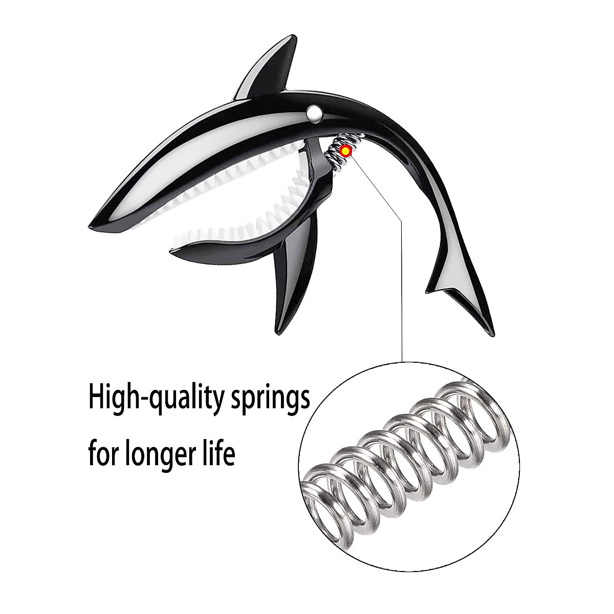 Capo,Guitar Capo for Acoustic Guitar and Electric Guitar,Ukulele,Mandolin,Banjo,Shark Capo Looks Cool-Notherss