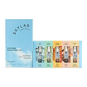 Skylar Eau de Parfum Discovery Set: Clean Perfume Samples for Women & Men - Mini Perfume Set, Mini Perfumes for Women, Fragrance Sets - Hypoallergenic & Vegan - 5x1.5mL Fresh Perfume Samples