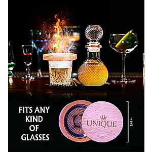 Smoked Old Fashion Whiskey Cocktail Smoker Kit & 4 Wood Chips(Apple, Oak, Cherry and hickory) -Old Fashioned Smoker Kit Bar accessories. Bourbon gifts for men & women. Butane is not included