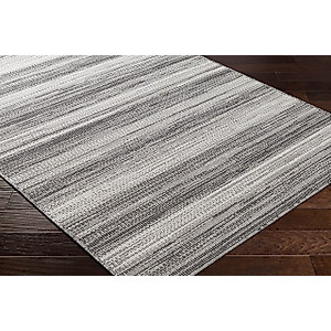 Mark&Day Outdoor Rugs, 8x10 Kyrenia Modern Indoor/Outdoor Charcoal Area Rug, Non Shedding Grey Beige Carpet for Patio, Porch, Deck, Bedroom, Living Room or Kitchen (7'7" x 10')
