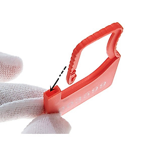 Numbered Security Plastic Padlock Seals Small Red 100 pcs per Bag