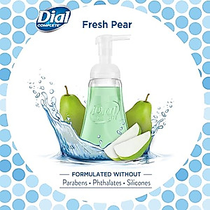Dial Complete Antibacterial Foaming Hand Wash, Fresh Pear, 7.5 fl oz (Pack of 8)
