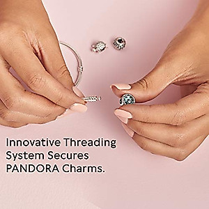 PANDORA Pavé Heart Bracelet, Sterling Silver, Clear Cubic Zirconia, 6.3 in