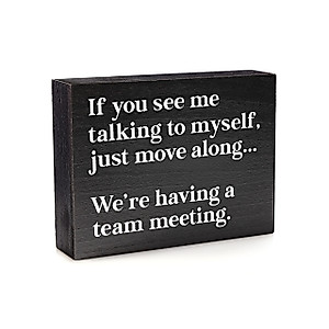 Funny Office Decor Sign for Cubicle Decor or Desk Decorations for Women Office - Cute Desk Accessories