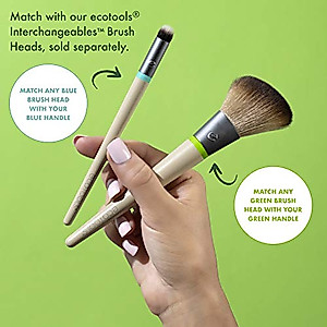 EcoTools Interchangeables Total Renewal Eye Makeup Brush Kit, Customizable Makeup Brushes for Eyeshadow, Travel-Friendly Kit, Eco-Friendly Synthetic Bristles, Cruelty Free & Vegan, 9 Piece Set