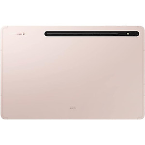 SAMSUNG Galaxy Tab S8+ Plus w/Low Latency S-Pen 256GB 12.4’’ 120Hz AMOLED, Snapdragon 8 (4nm), Android 12 Wi-Fi Tablet SM-X800 US Model (w/Fast 25W Charging Cube, Pink Gold)