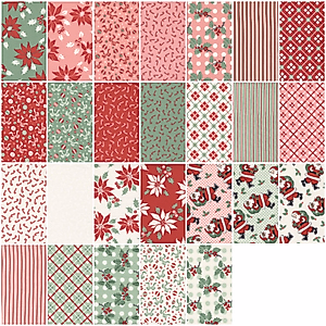 Urban Chiks Holly Jolly Jelly Roll 40 2.5-inch Strips Moda Fabrics 31180JR, Assorted