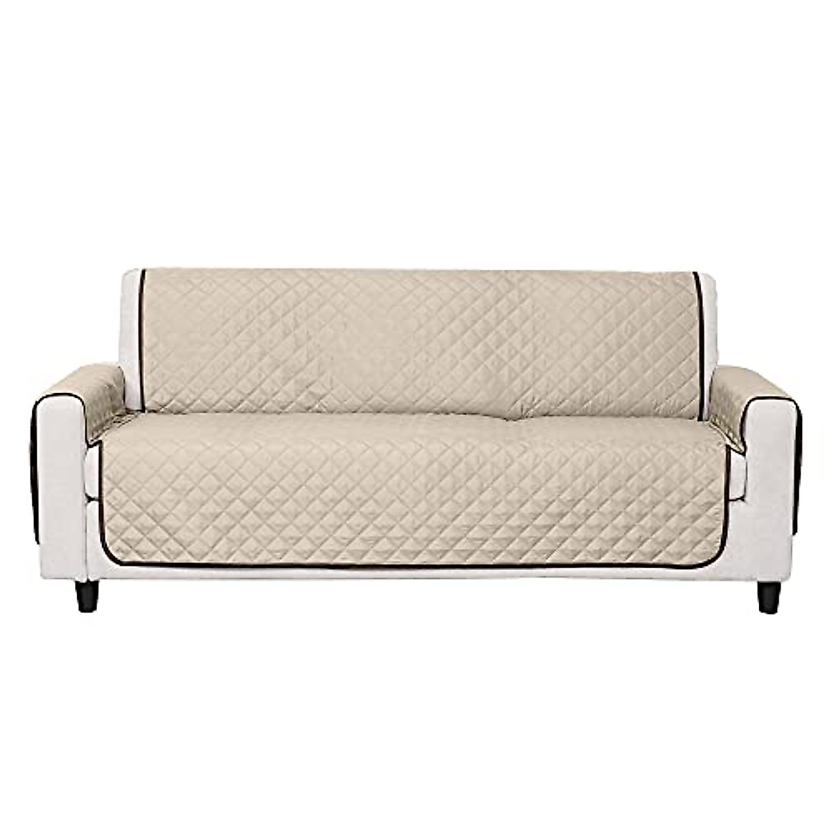 Furhaven Sofa Slipcover Water-Resistant Reversible Two-Tone Furniture Protector Cover - Espresso/Clay, Sofa