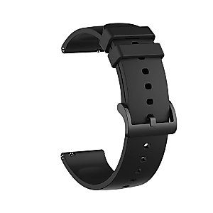 TenCloud Watch Band Compatible with Nerunsa Smart Watch P66D Band Silicone Straps Sport Wristbands Accessories (Black)