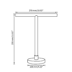 Miyili Freestanding Countertop Towel Holder for Bathroom Kitchen T-Shape Hand Towel Tree Rack, Brushed Stainless Steel Finish, E01N