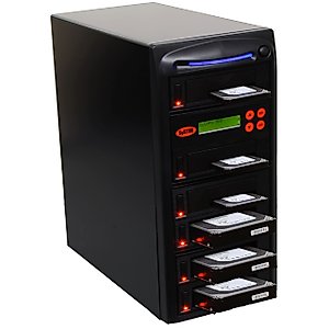 Systor 1:5 HDD/SSD Hard Drive Duplicator - 5.4GB/Min - Standalone Copier & Eraser/Sanitizer for Multiple SATA 3.5 Disk & 2.5 Solid State Drives - Copy Speeds of up to 90MB/Sec (SYS105HS-DP)