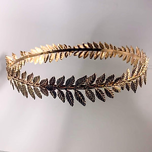 EAWIN Roman Emperor Crown Laurel Wreath Gold Leaf Headband Toga Costume Accessory Caesar Circlet Wedding Headpiece