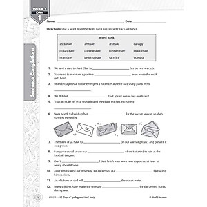 180 Days™: Reading, Vocabulary/Language for 6th Grade Practice Workbook for Classroom and Home, Cool and Fun Practice Created by Teachers (180 Days of Practice)