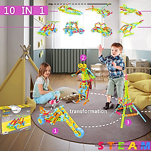 aspeepol 179 Pieces Boys Stem Toys Activities Kids Building Toys and Blocks for Kids Ages 5-12 Construction Tinker Tool Kit Learning Educational Erector Set DIY Childrens Engineering Gift for Kids